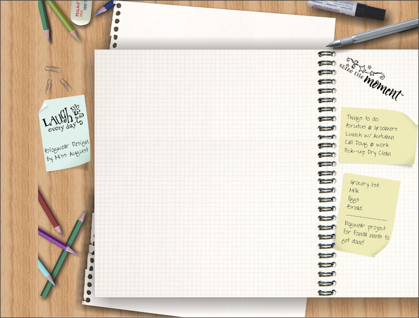IMAGE Cute Notebook Paper Background