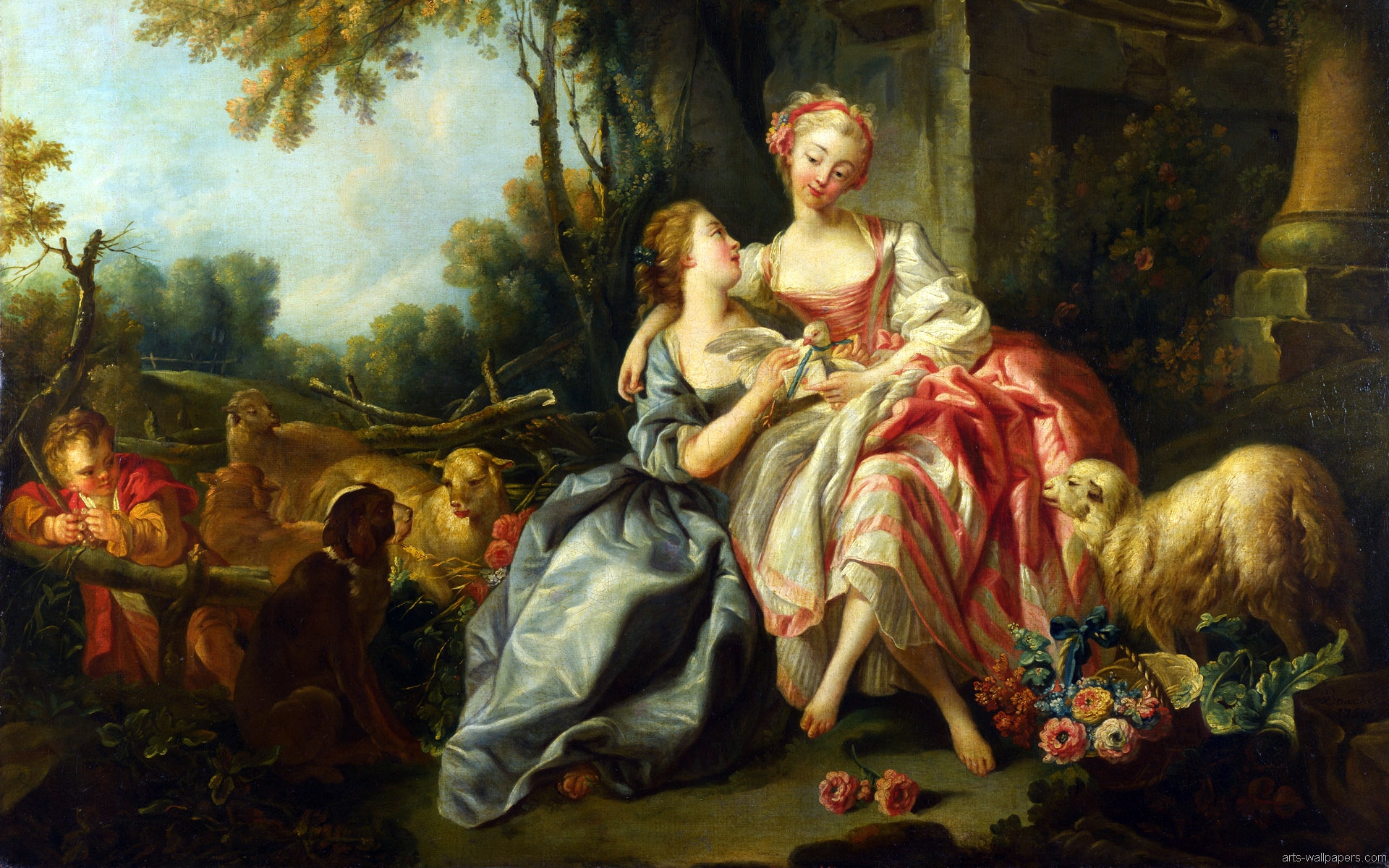 16801050 World Famous Paintings Fine Art Painting Wallpaper With
